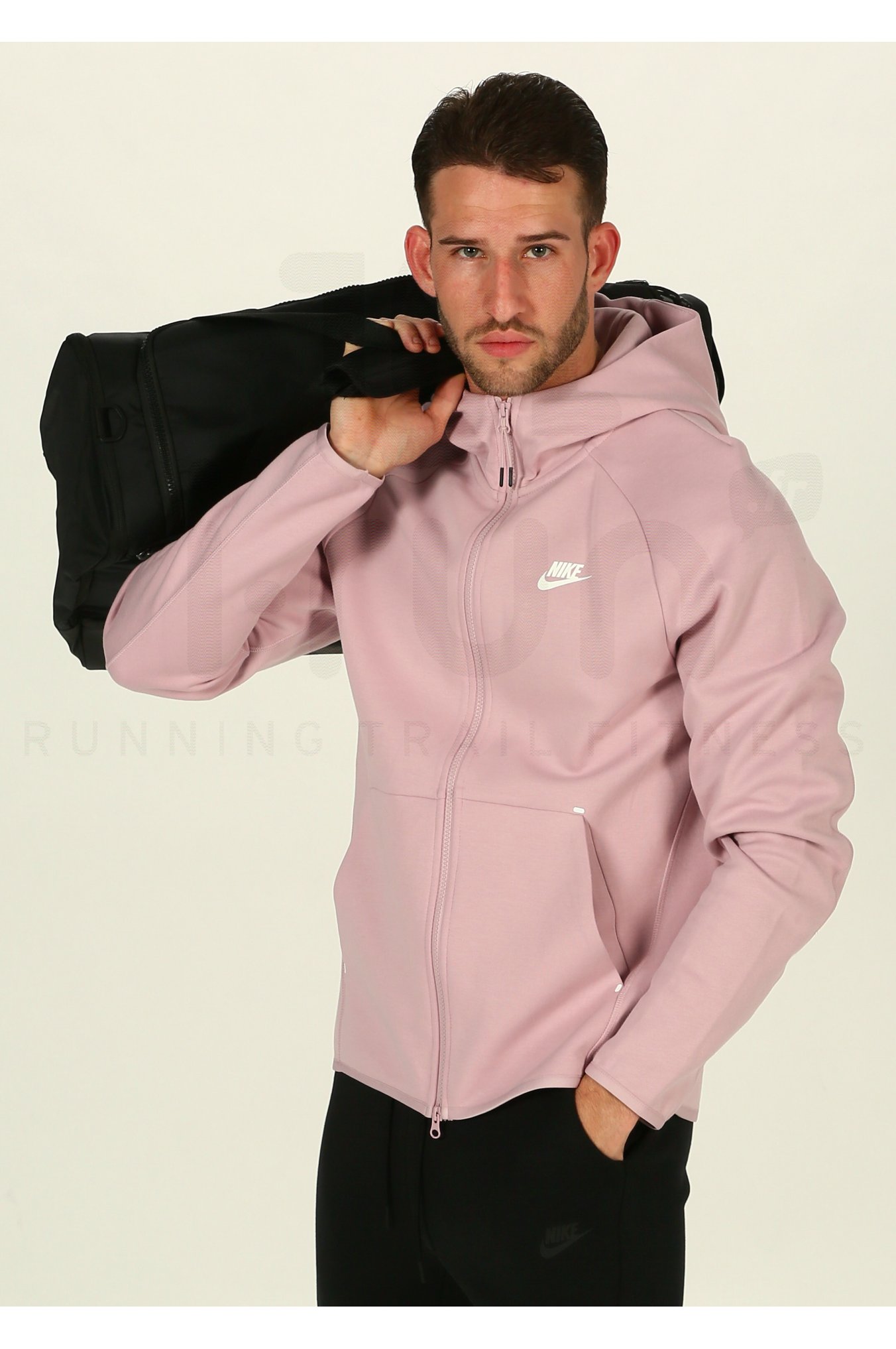 Nike Tech Fleece Hoodie M homme Rose pas cher