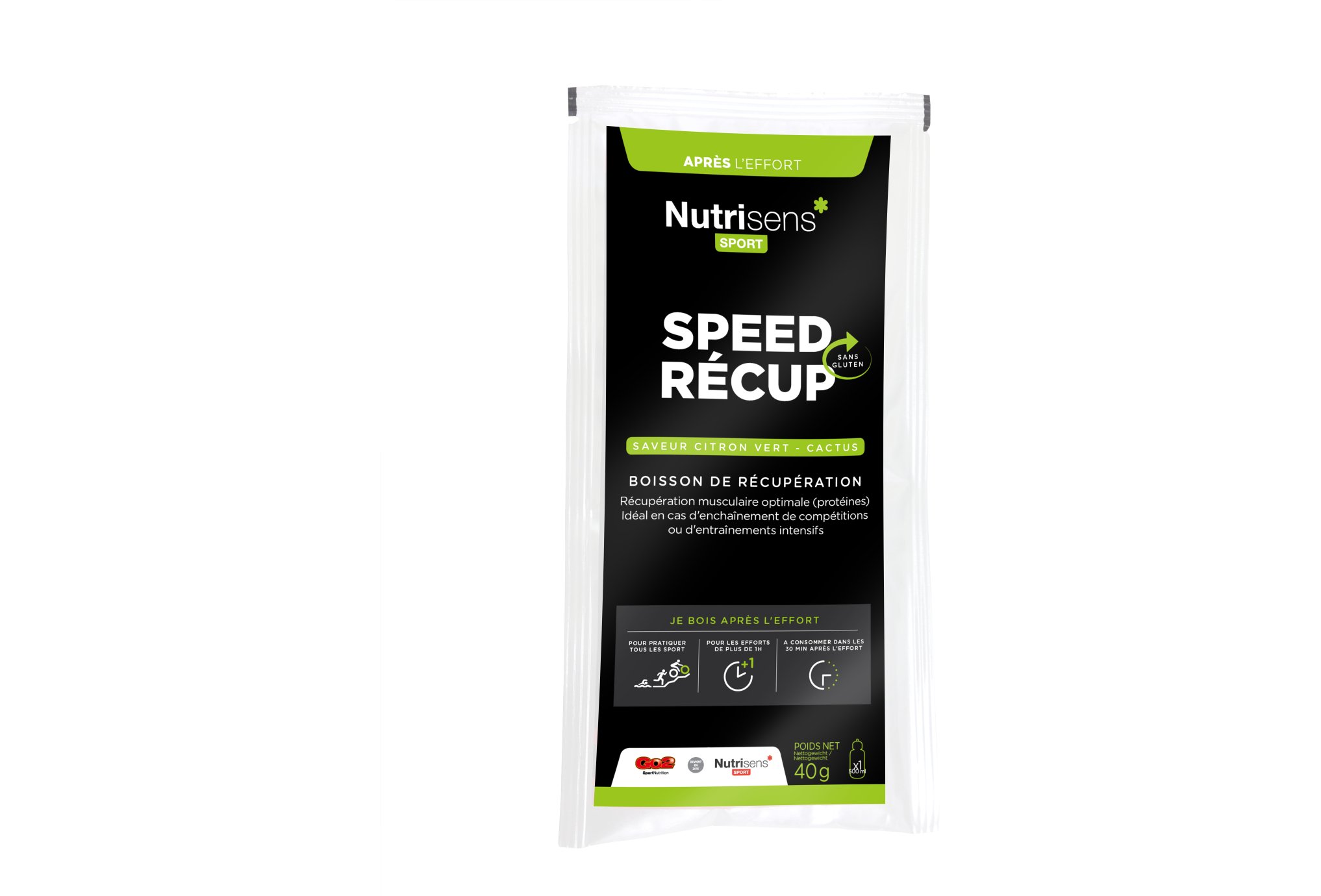 Nutrisens Sport Sachet Speed Récup - Citron vert/Cactus